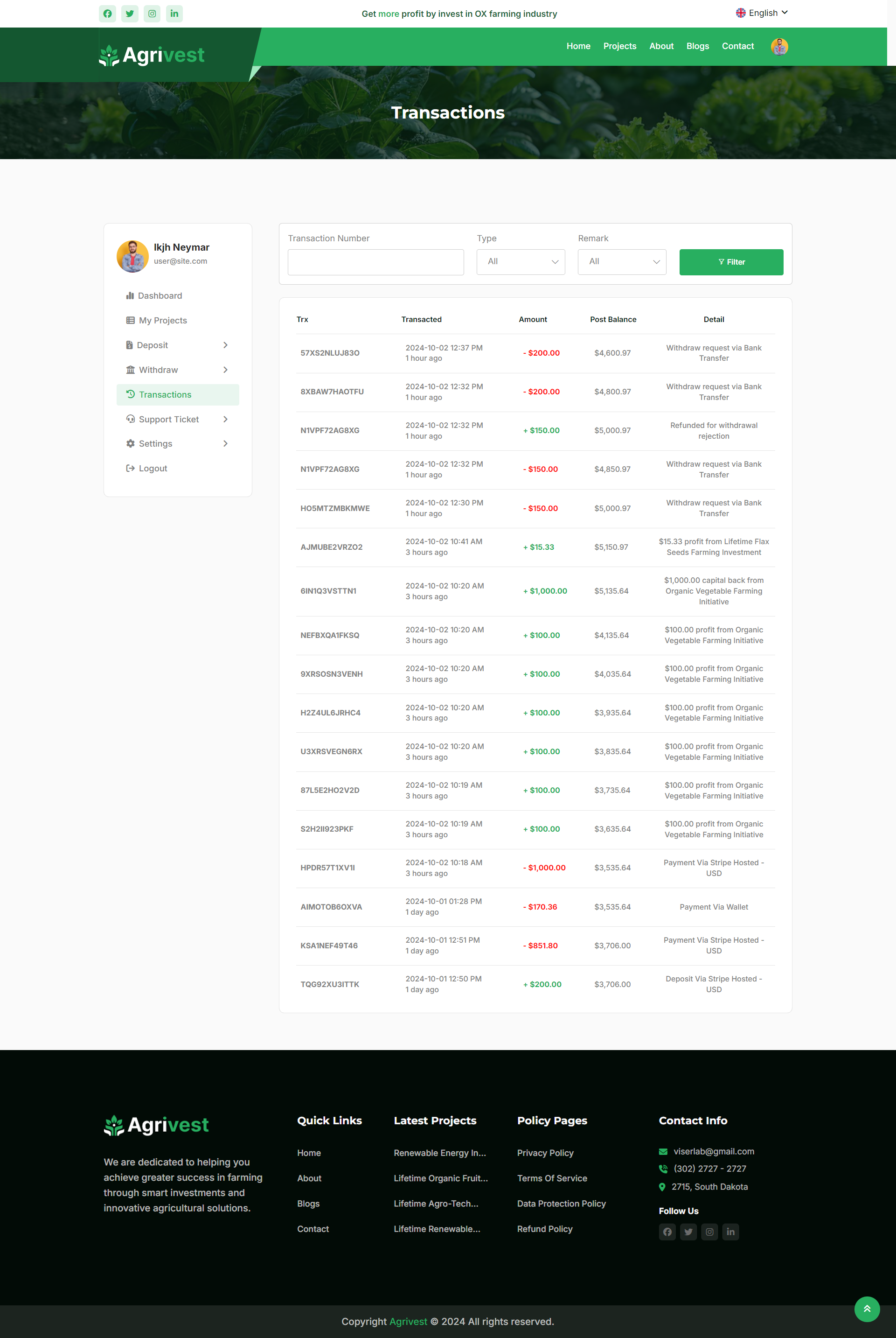 Agrivest - Agriculture and Livestock Investment Platform by ViserLab