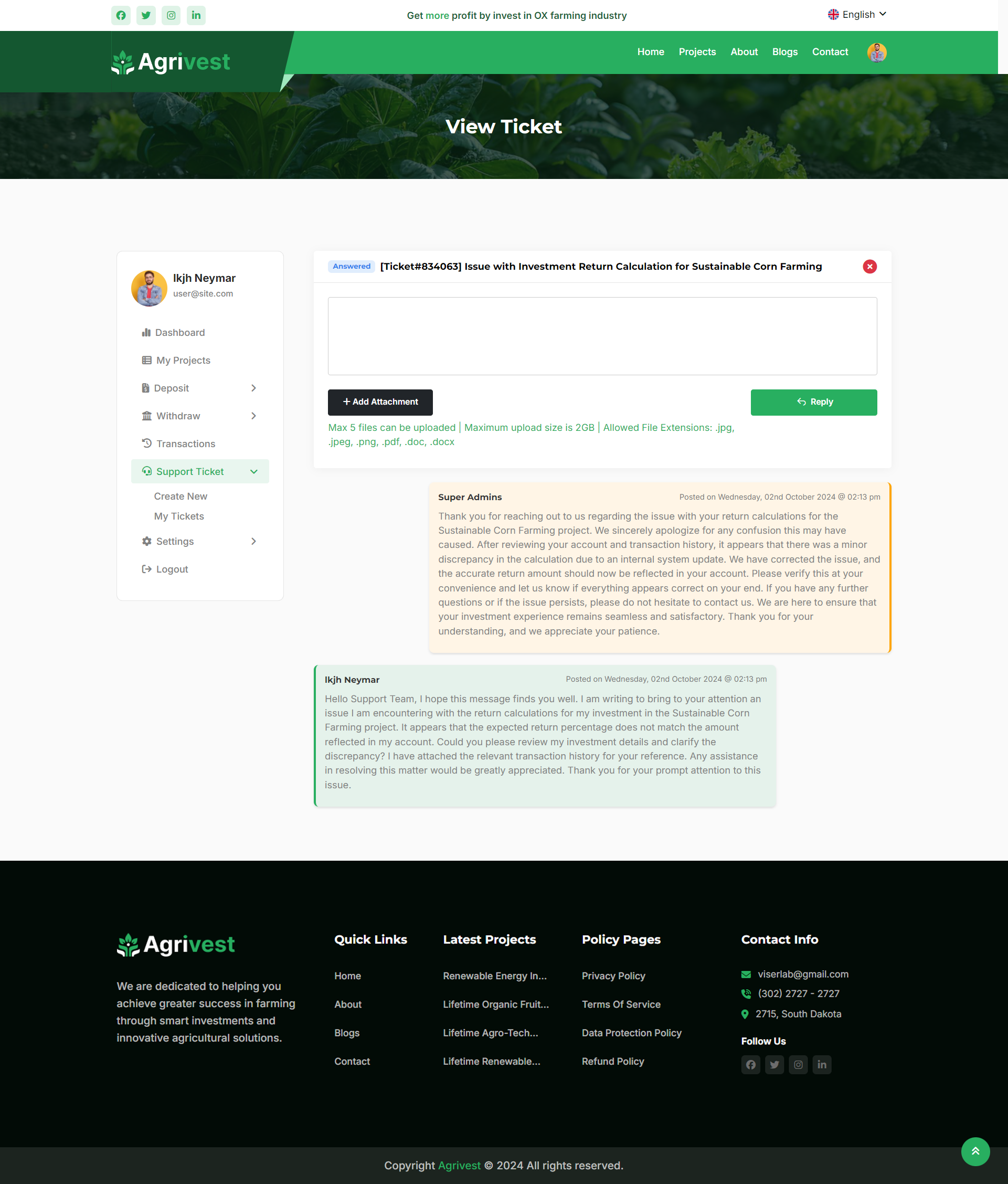 Agrivest - Agriculture and Livestock Investment Platform by ViserLab