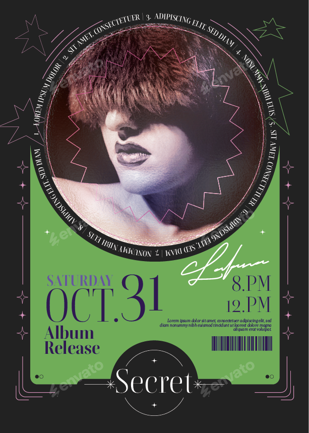 Music Album Release Flyer, Print Templates | GraphicRiver