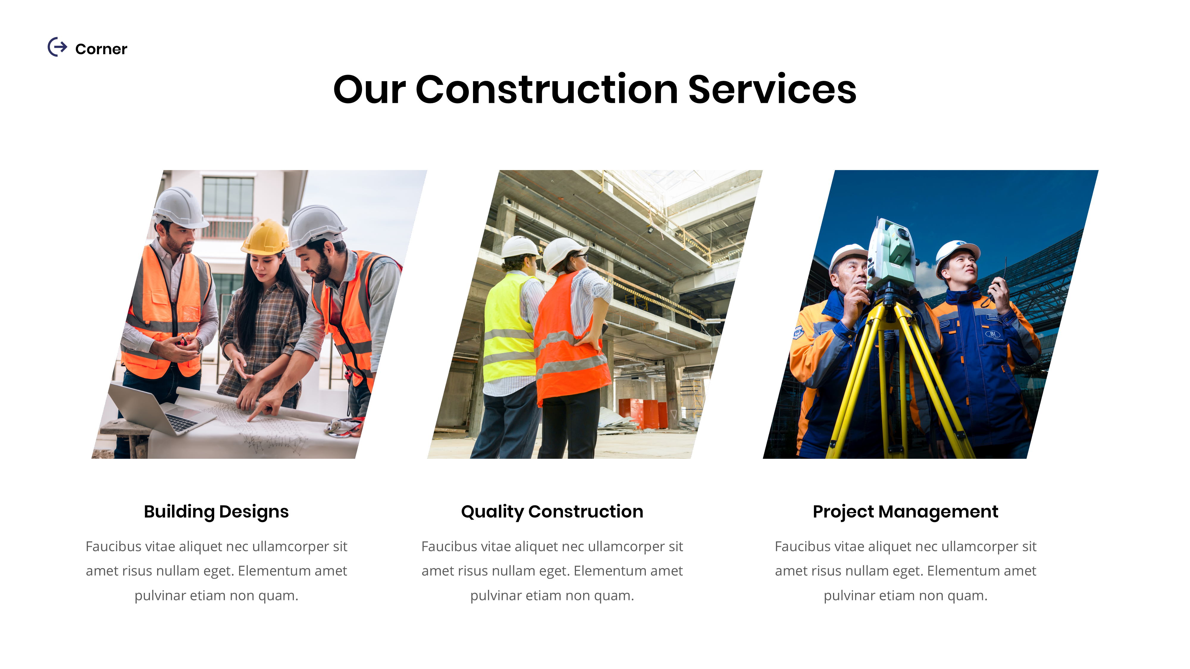 Corner - Construction Google Slide Template, Presentation Templates
