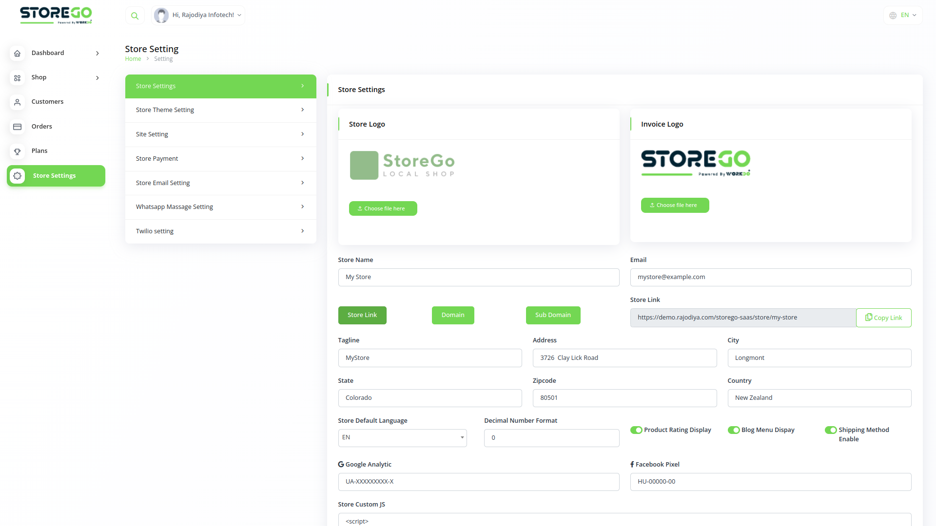 StoreGo SaaS - Online Store Builder by WorkDo | CodeCanyon