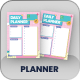 Retro Pop Daily Planner Template, Print Templates | GraphicRiver