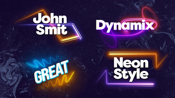 Neon Text Animation, After Effects Project Files | VideoHive