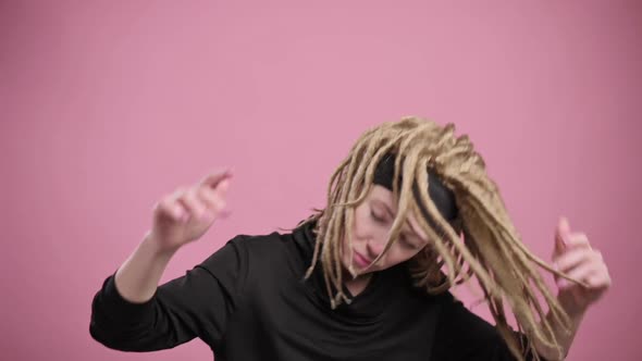 Woman with Dreadlocks Dancing, Stock Footage | VideoHive