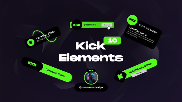 Kick Social Media Elements, After Effects Project Files | VideoHive