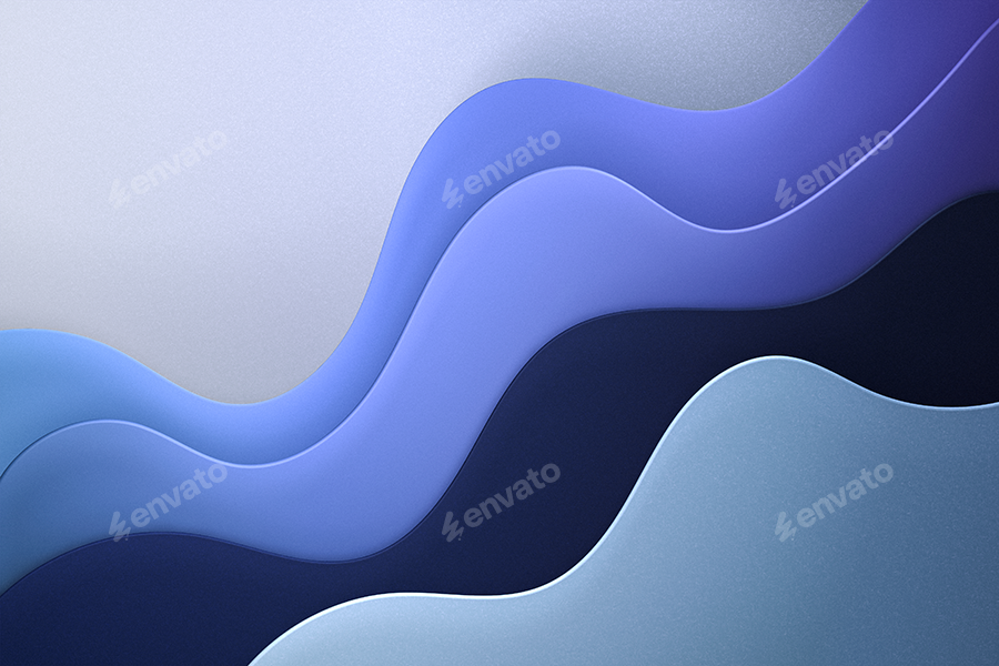 Papercut Waves 3D Backgrounds, Graphics | GraphicRiver