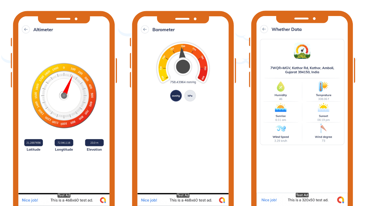 Altimeter Barometer Tools with AdMob Ads Android by MJAppsStudio ...