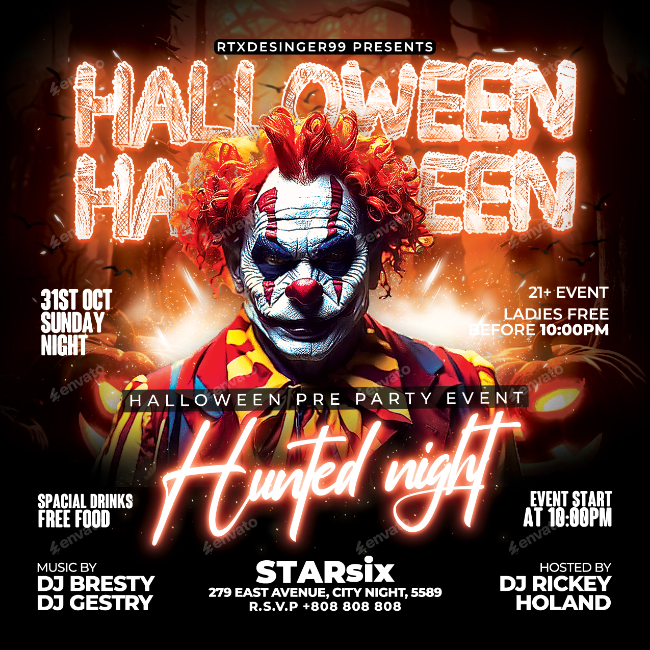 Halloween Flyer Bundle, Print Templates | GraphicRiver