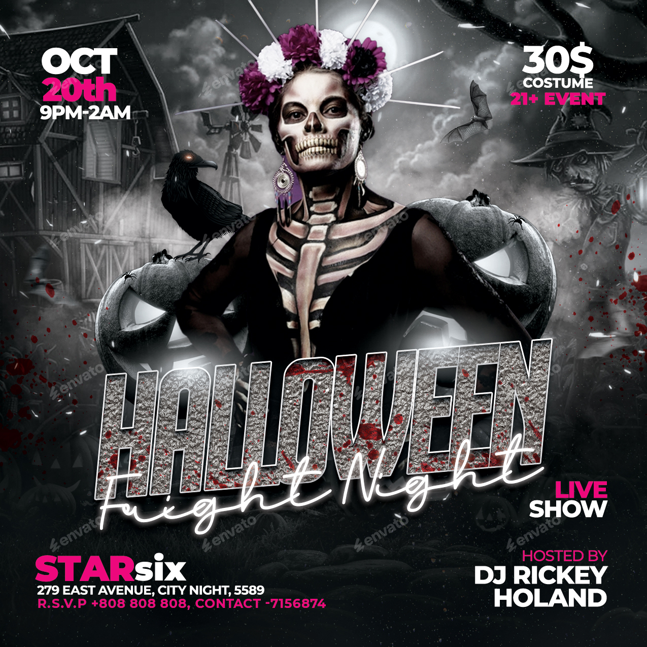 Halloween Flyer Bundle, Print Templates | GraphicRiver