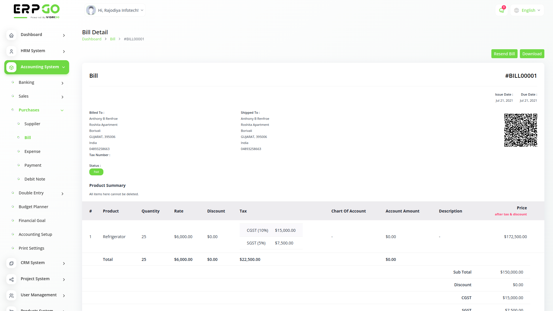 ERPGo - All In One Business ERP With Project, Account, HRM, CRM & POS ...