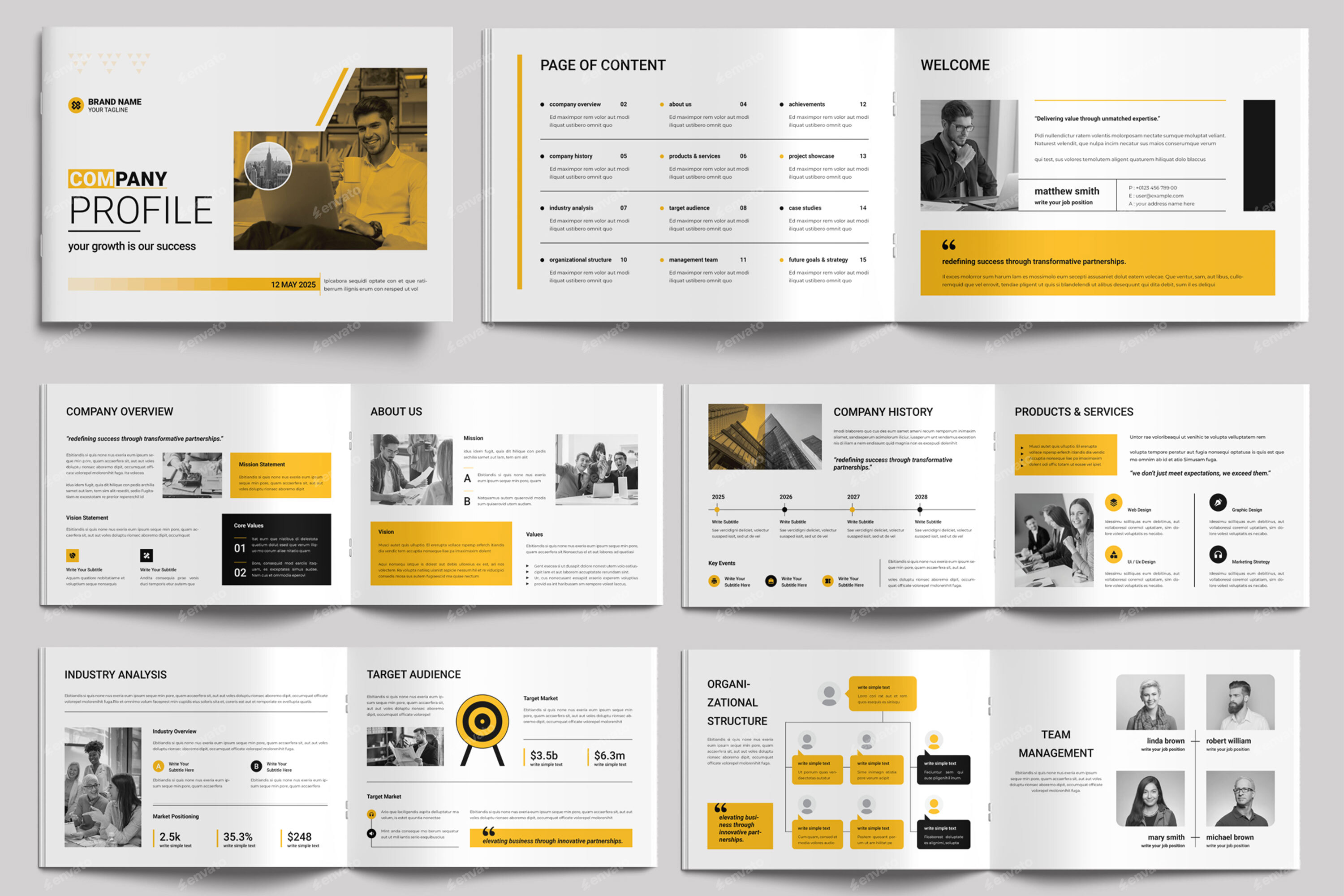 Company Profile Template Layout, Print Templates | GraphicRiver