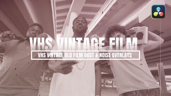 VHS Vintage Old Film Dust & Noise Overlays For DaVinci Resolve, DaVinci ...