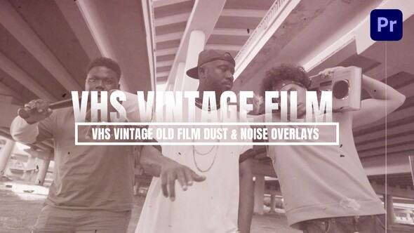 VHS Vintage Old Film Dust & Noise Overlays For Premiere Pro, Premiere ...