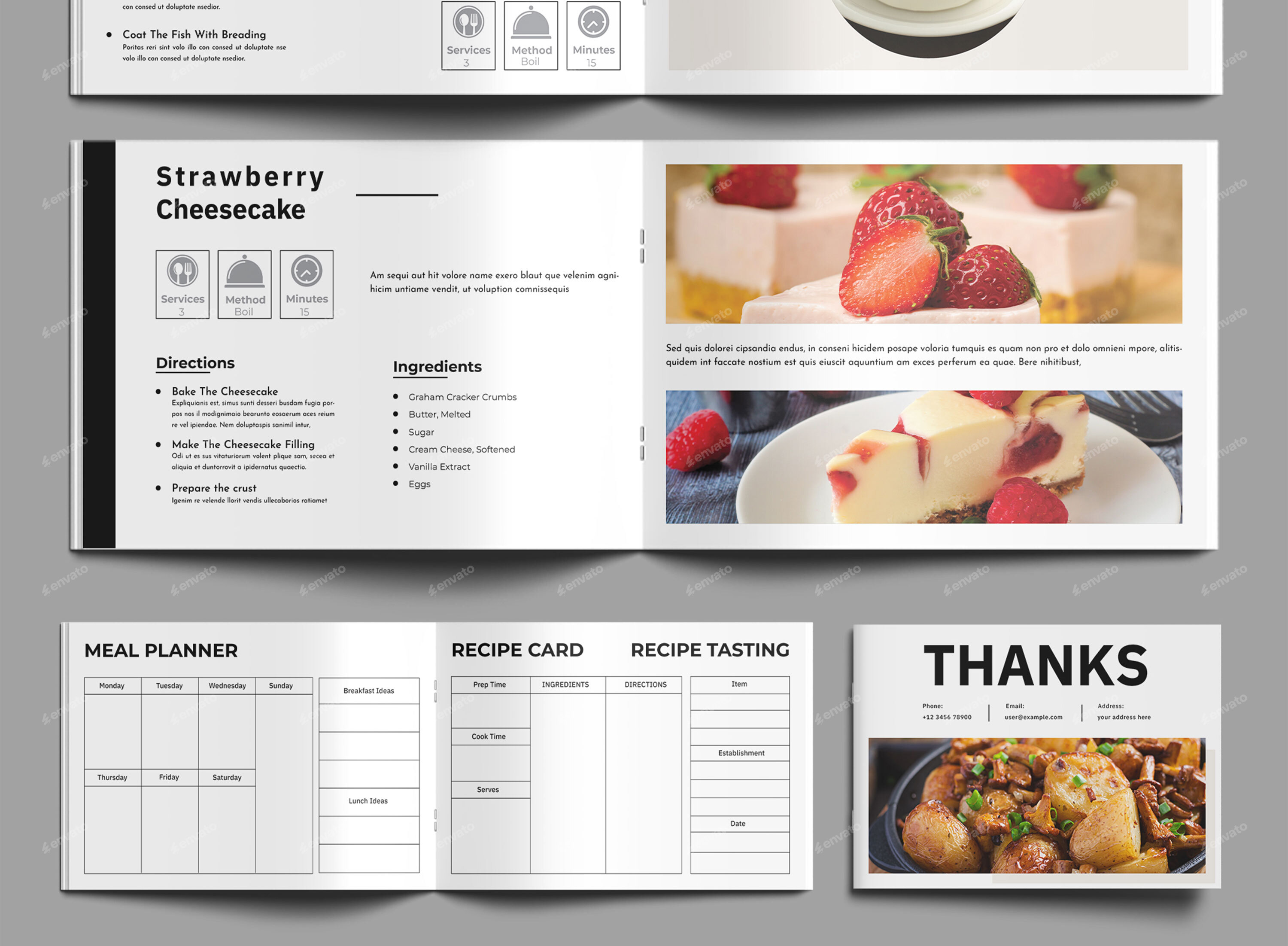Recipe Book Template Layout, Print Templates | GraphicRiver