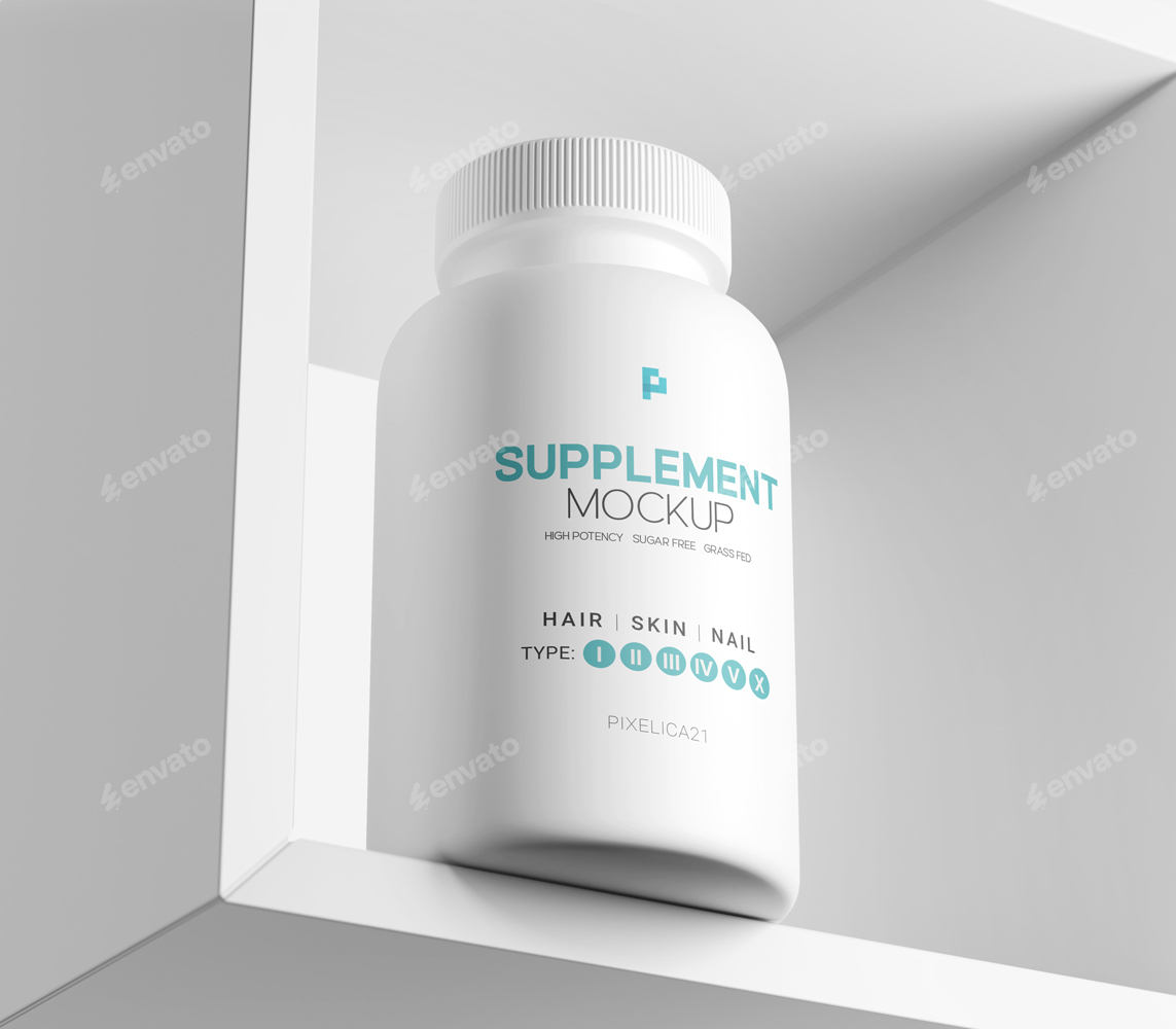 Supplement Bottle Mockup, Graphics | GraphicRiver