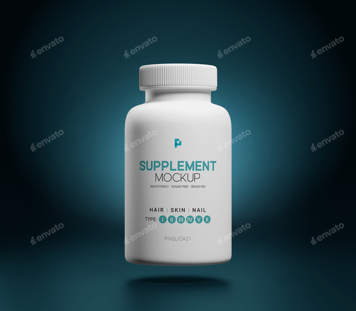 Supplement Bottle Mockup, Graphics | GraphicRiver
