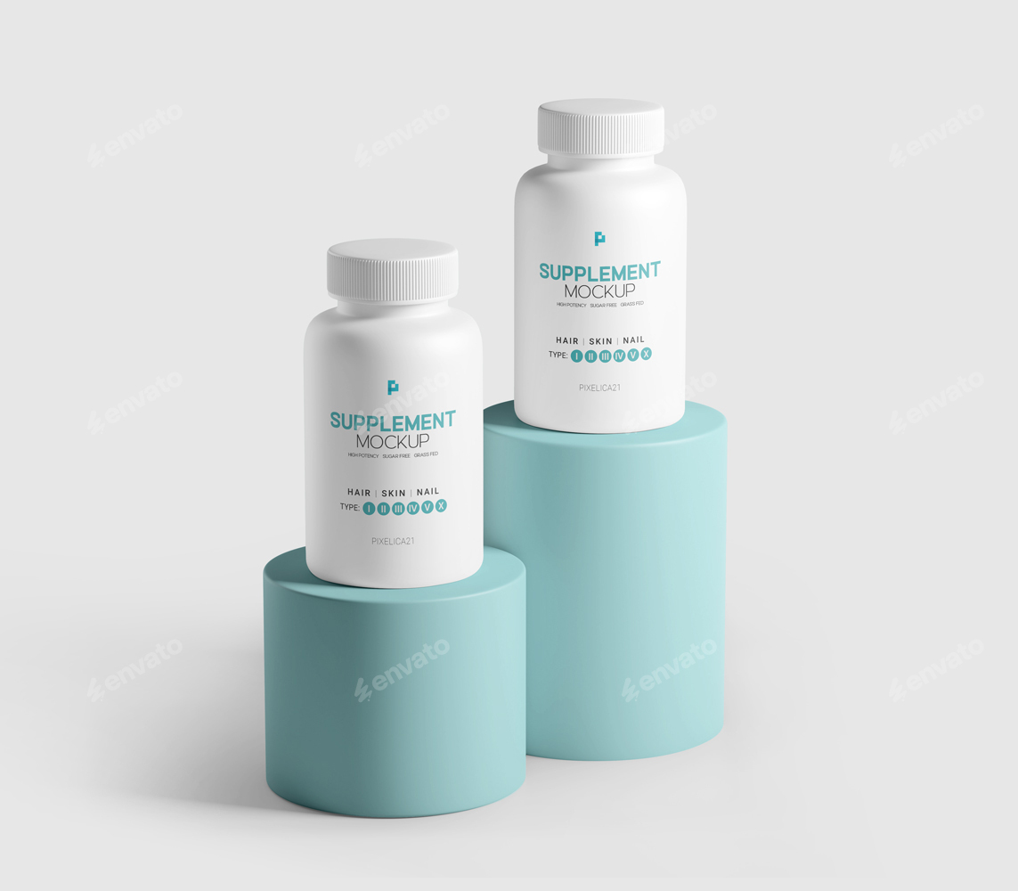 Supplement Bottle Mockup, Graphics | GraphicRiver