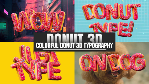 Colorful Donut Letters Pack, After Effects Project Files | VideoHive