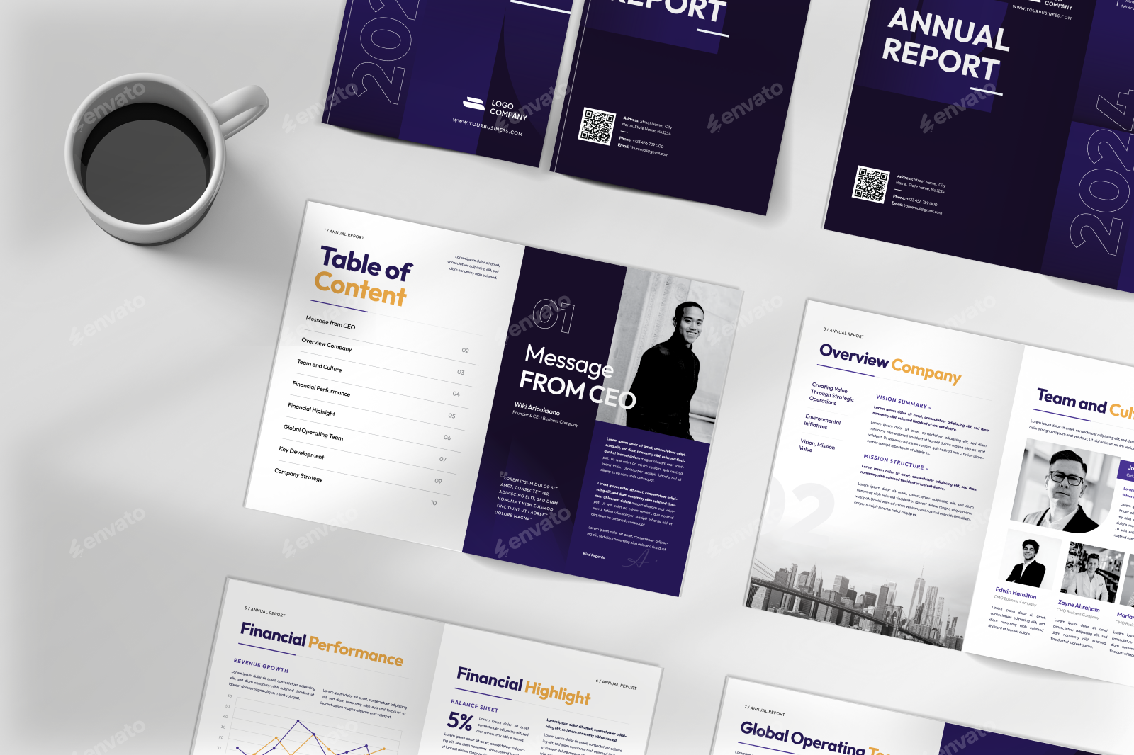 Annual Financial Report, Print Templates | GraphicRiver