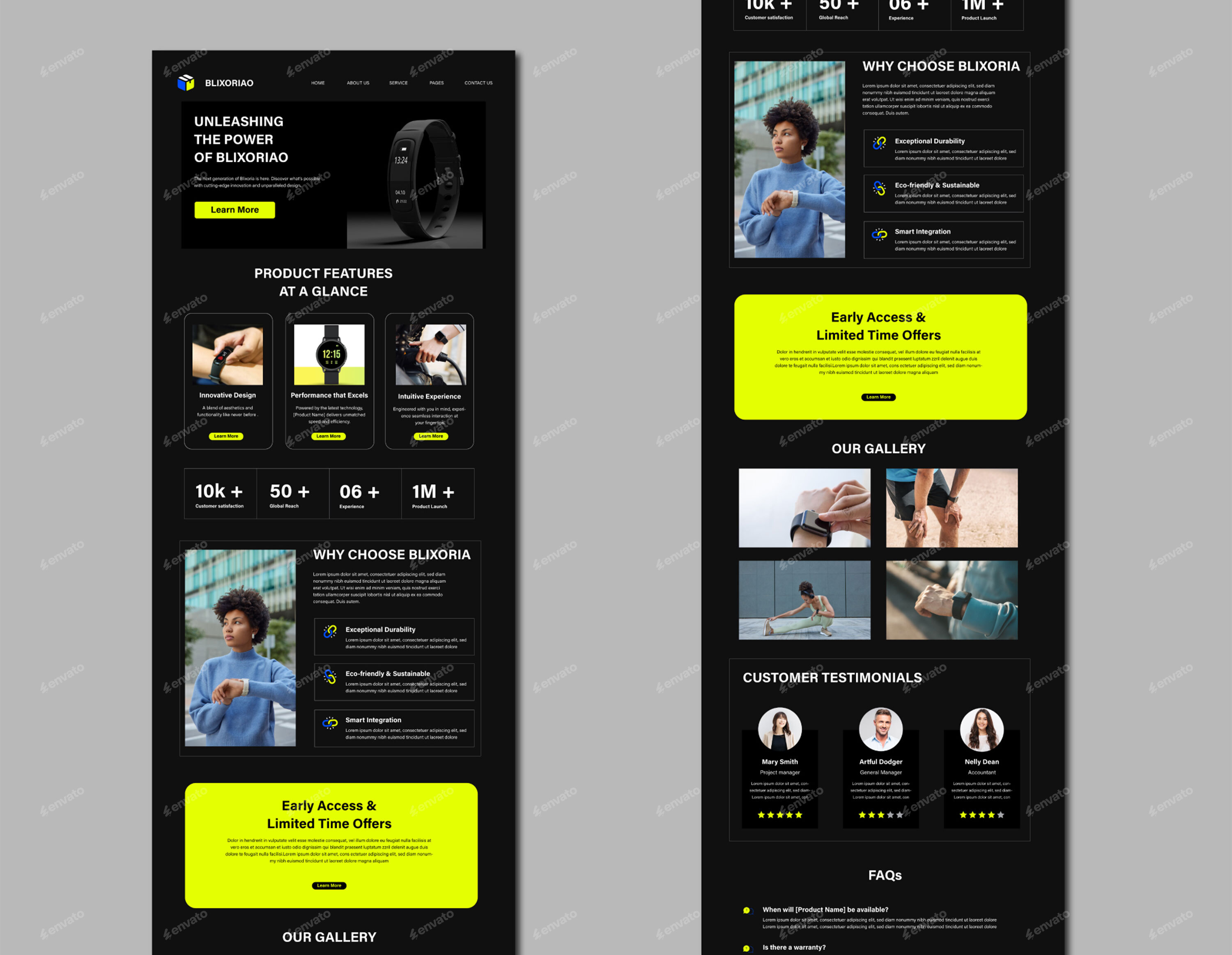 Product Launch Landing Page, Web Elements | GraphicRiver