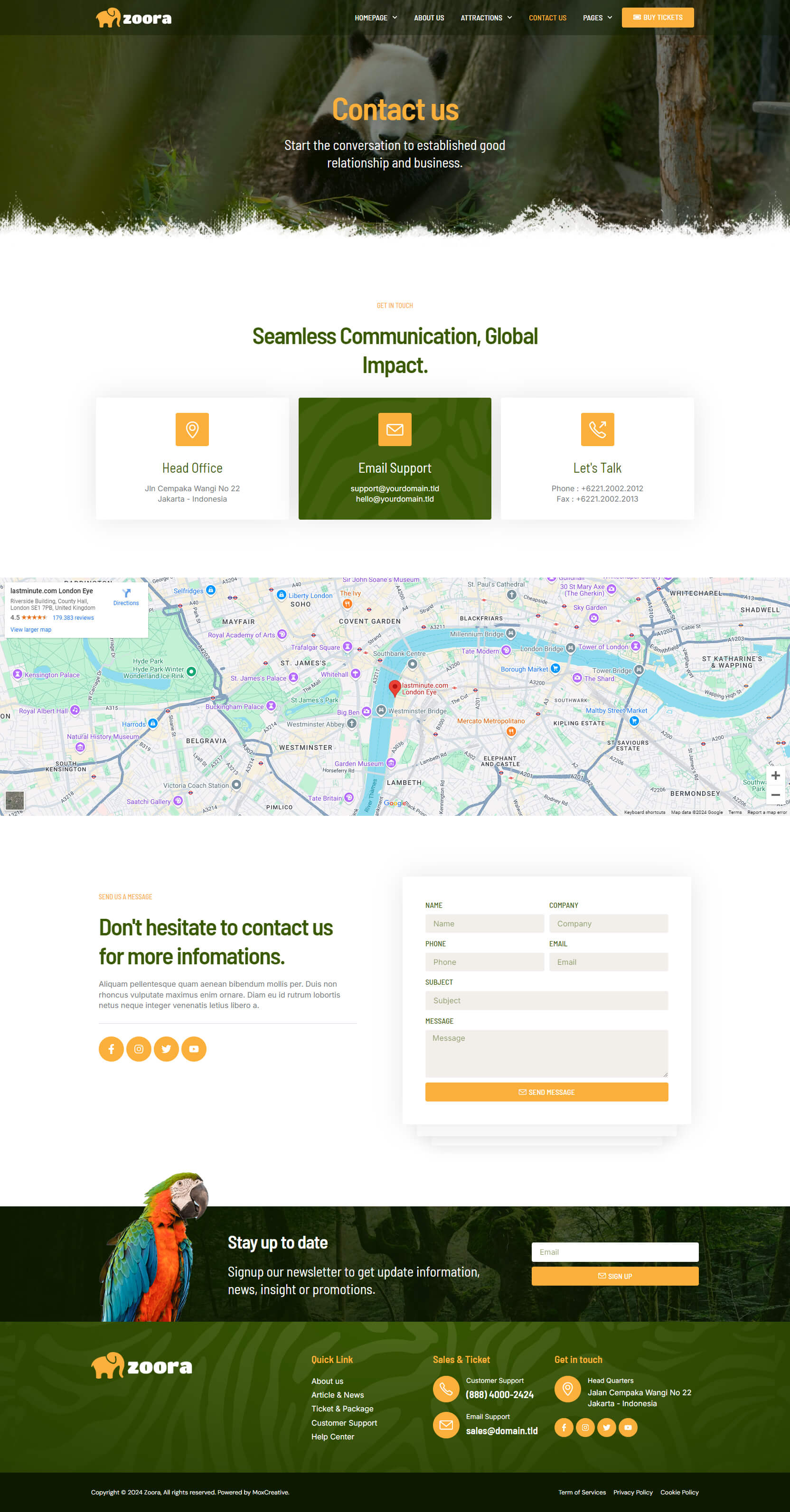 Zoora - Safari & Zoo Elementor Pro Template Kit by moxcreative ...