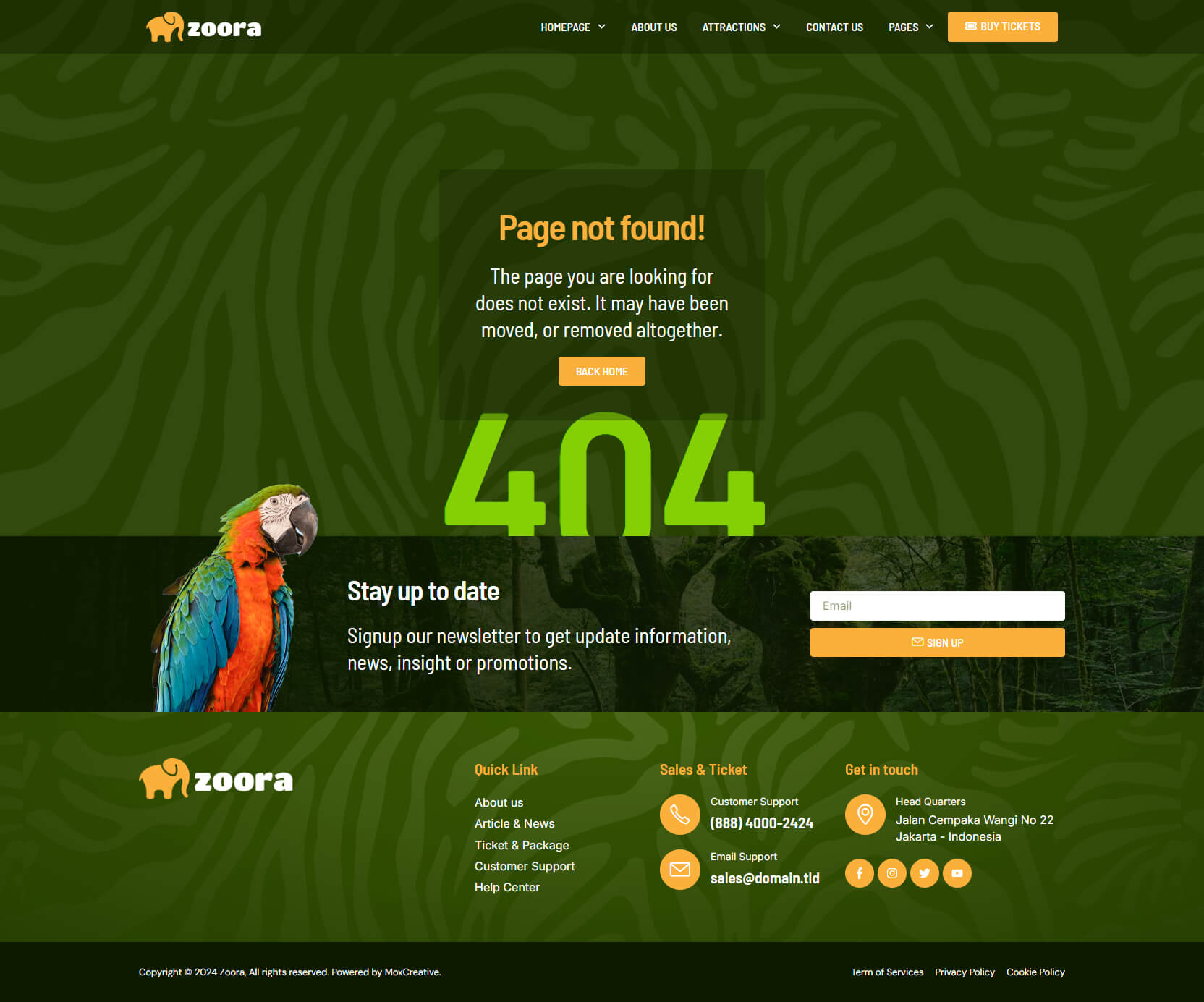 Zoora - Safari & Zoo Elementor Pro Template Kit by moxcreative ...