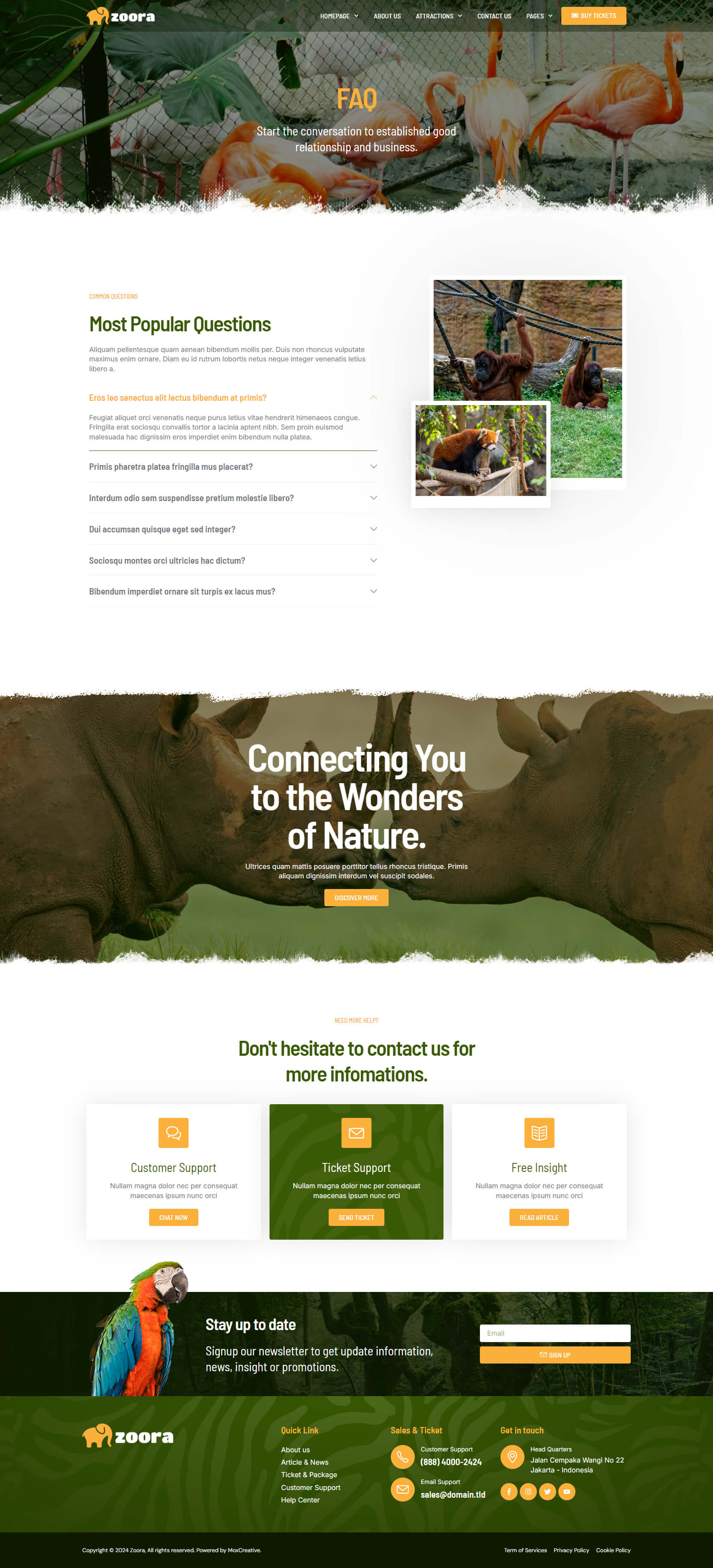 Zoora - Safari & Zoo Elementor Pro Template Kit by moxcreative ...
