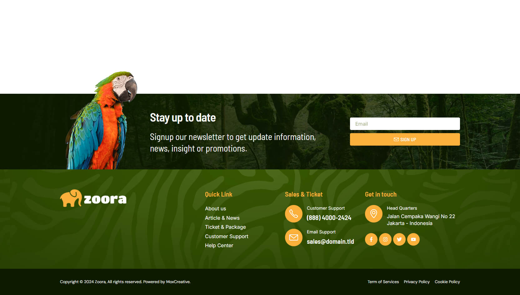 Zoora - Safari & Zoo Elementor Pro Template Kit by moxcreative ...