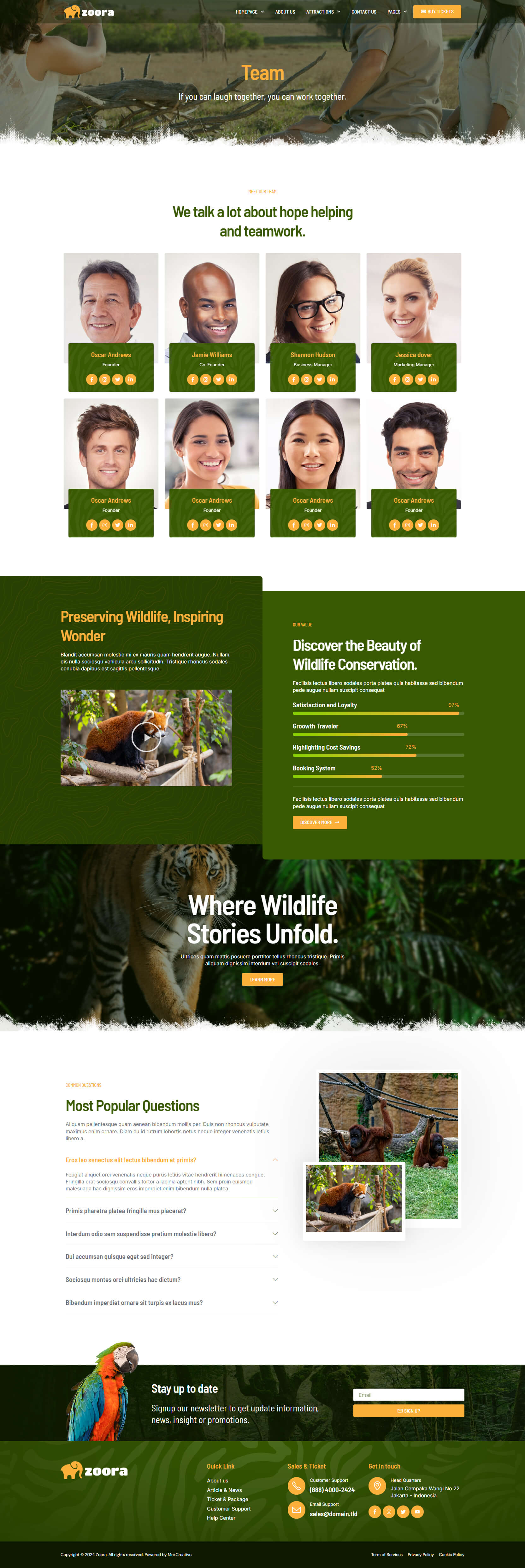 Zoora - Safari & Zoo Elementor Pro Template Kit by moxcreative ...