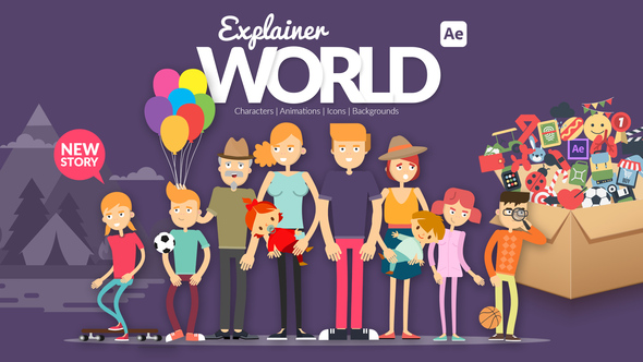 Explainer World Characters, After Effects Project Files | VideoHive