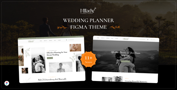 Milady - Wedding Planner Figma Template by wpbunch | ThemeForest
