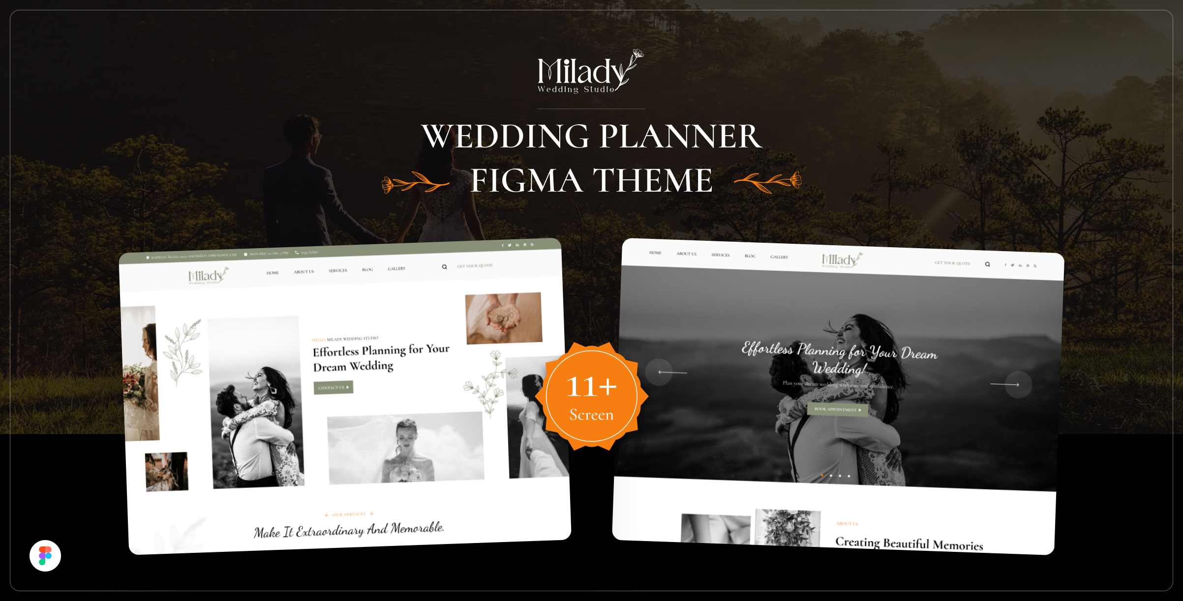 Milady - Wedding Planner Figma Template by wpbunch | ThemeForest