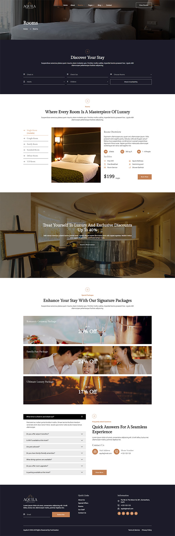 Aquila - Luxury Hotel & Resort Elementor Template by Fox_Creation ...