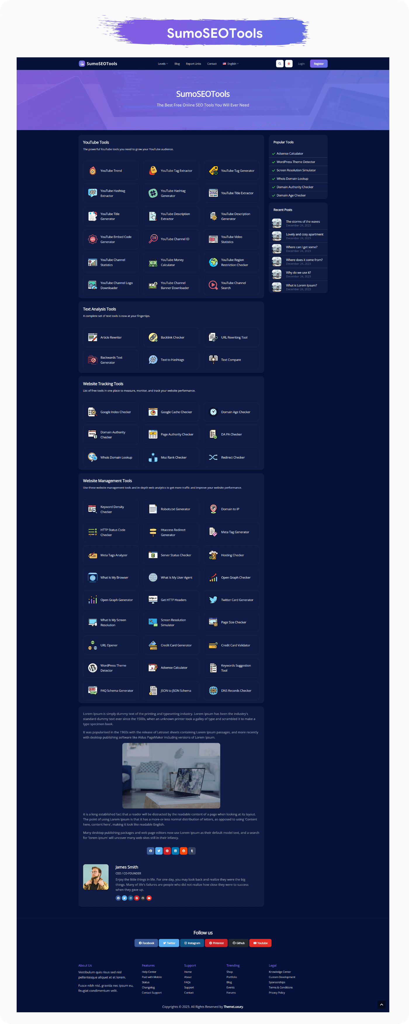 SumoSEOTools - Online SEO Tools Script by ThemeLuxury | CodeCanyon