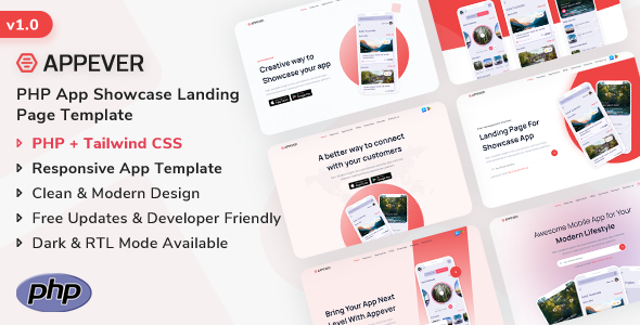 Appever - PHP App Showcase Template by ShreeThemes | ThemeForest