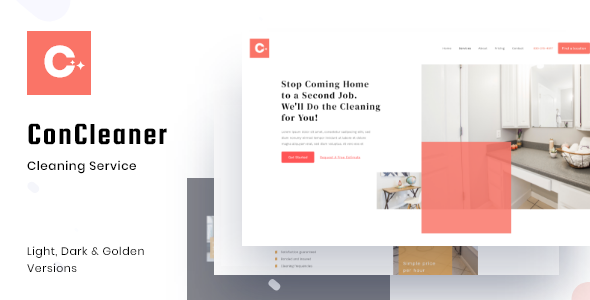 Con Cleaner - Professional Cleaning & Services HTML Template by coUI