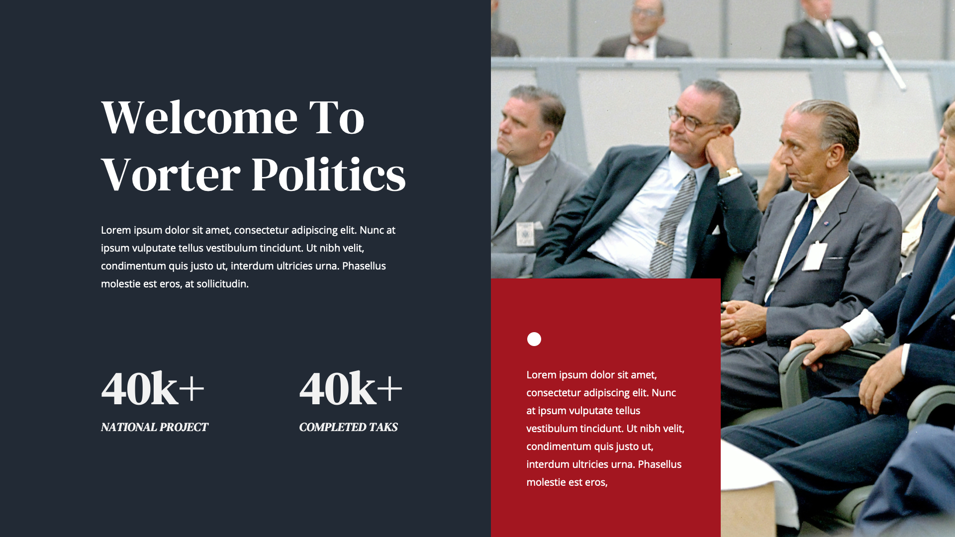 Vorter - Political Campaign PowerPoint Template, Presentation Templates