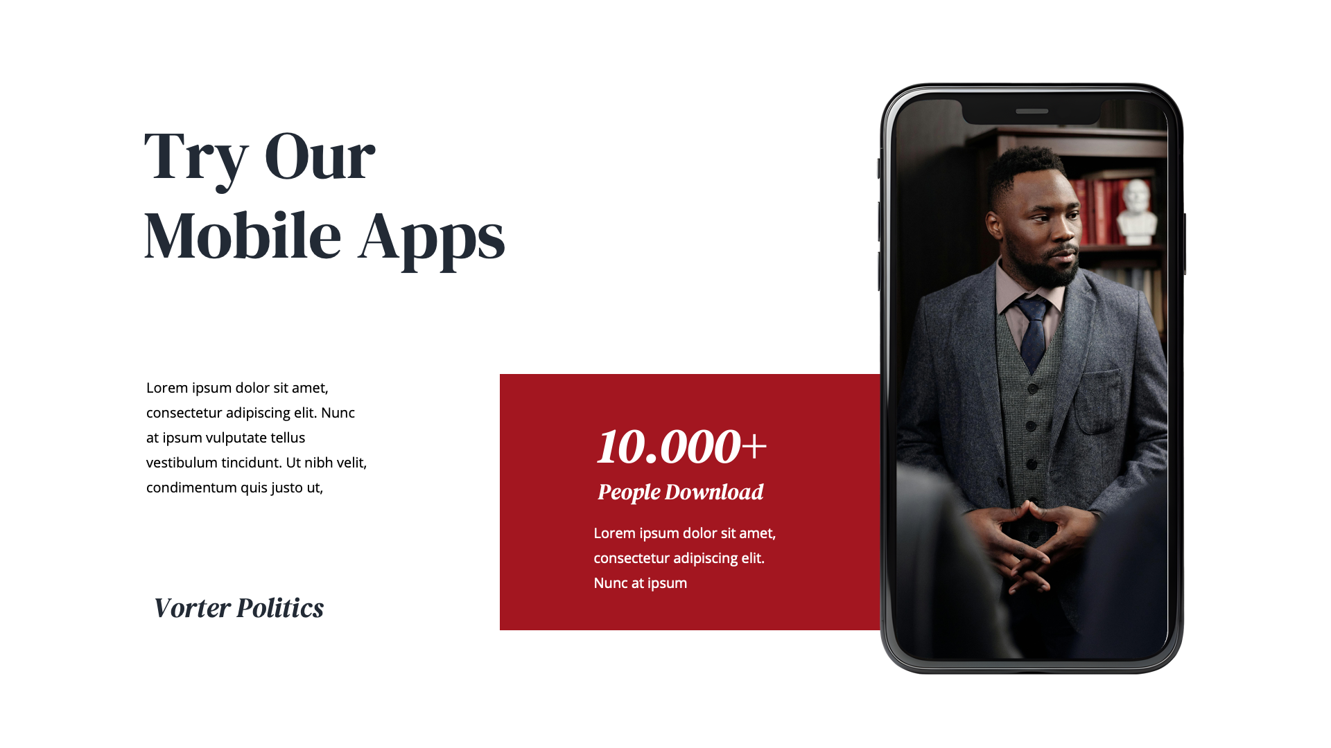 Vorter - Political Campaign PowerPoint Template, Presentation Templates