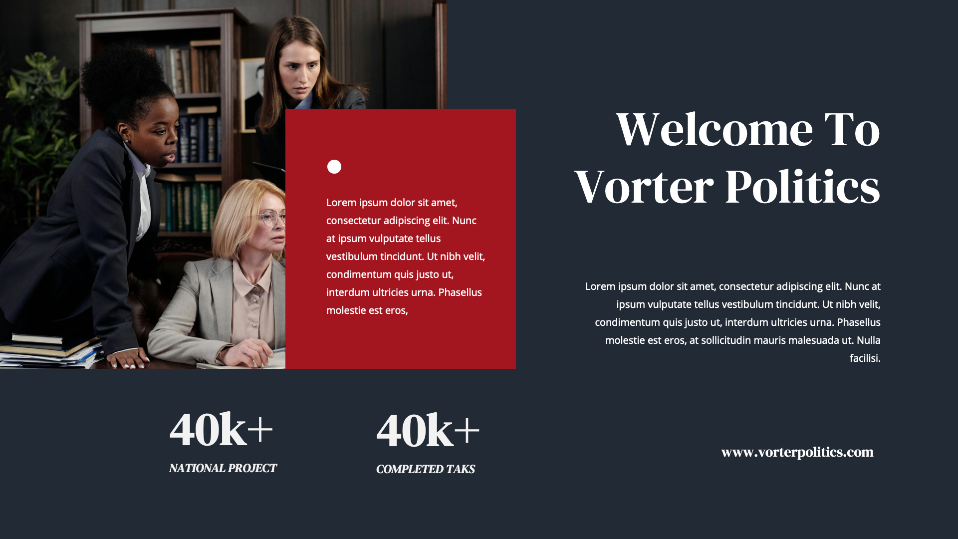 Vorter - Political Campaign PowerPoint Template, Presentation Templates