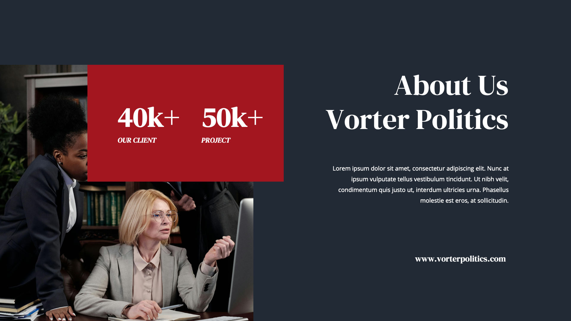 Vorter - Political Campaign PowerPoint Template, Presentation Templates