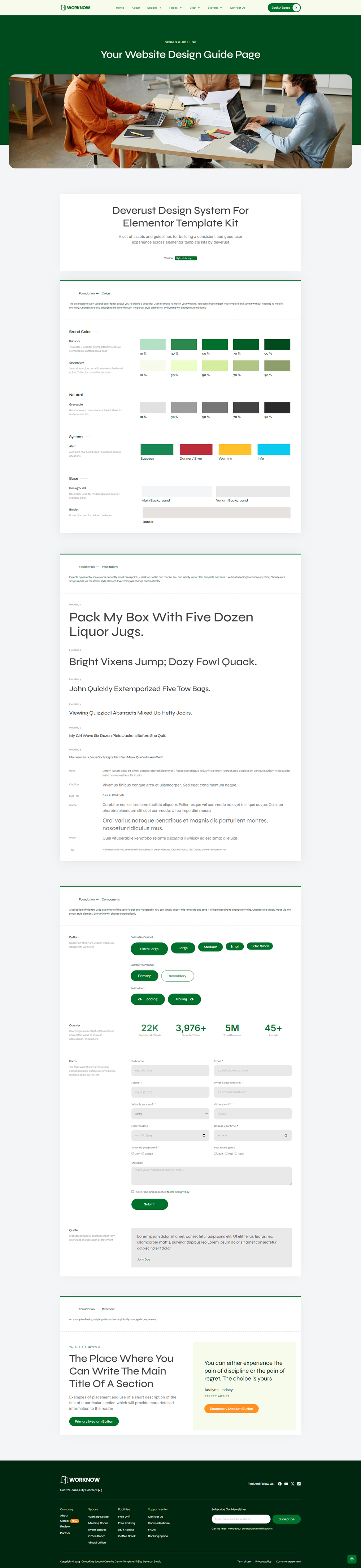 Worknow - Coworking Space Elementor Pro Template Kit by deverust ...