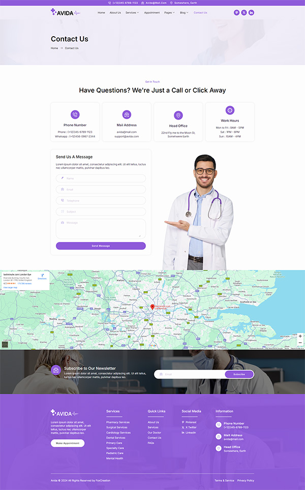 Avida - Health & Medical Elementor Template Kit by Fox_Creation ...