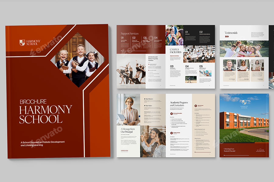 School Brochure Template, Print Templates | GraphicRiver