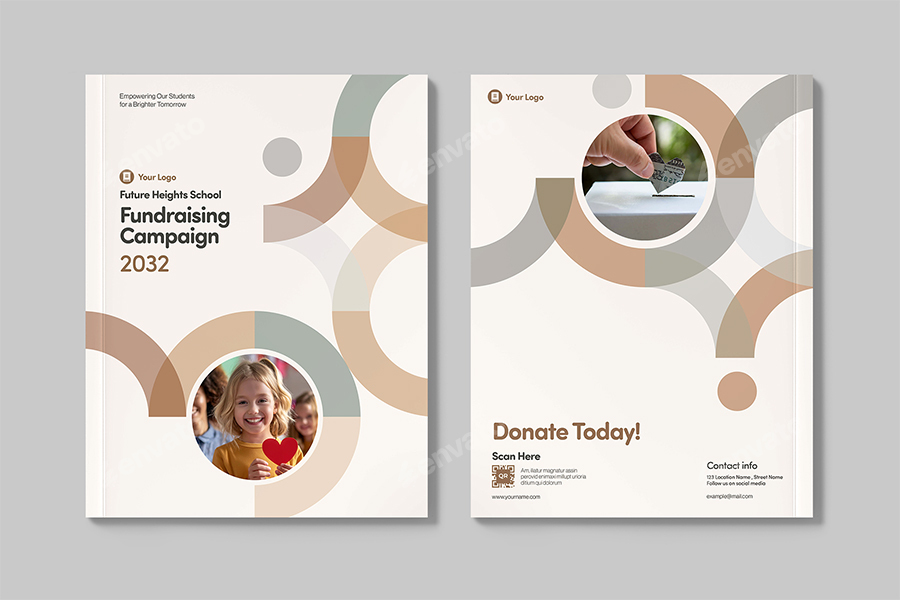 School Fundraising Brochure Template, Print Templates | GraphicRiver