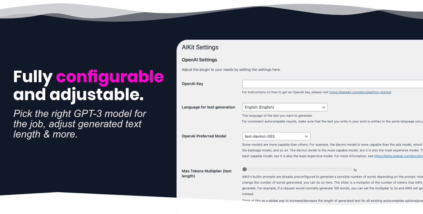 Aikit Wordpress Ai Automatic Writer Chatbot Writing Assistant And Content Repurposer Openai