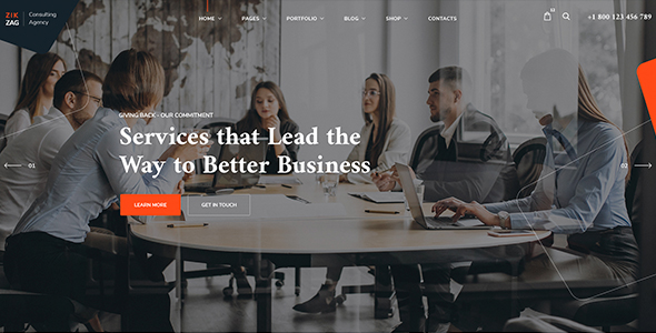 ZikZag - Consulting & Agency WordPress Theme by WebGeniusLab | ThemeForest
