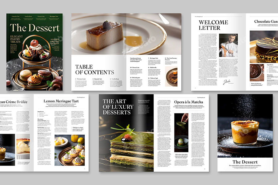 Cookbook Magazine Template, Print Templates | GraphicRiver