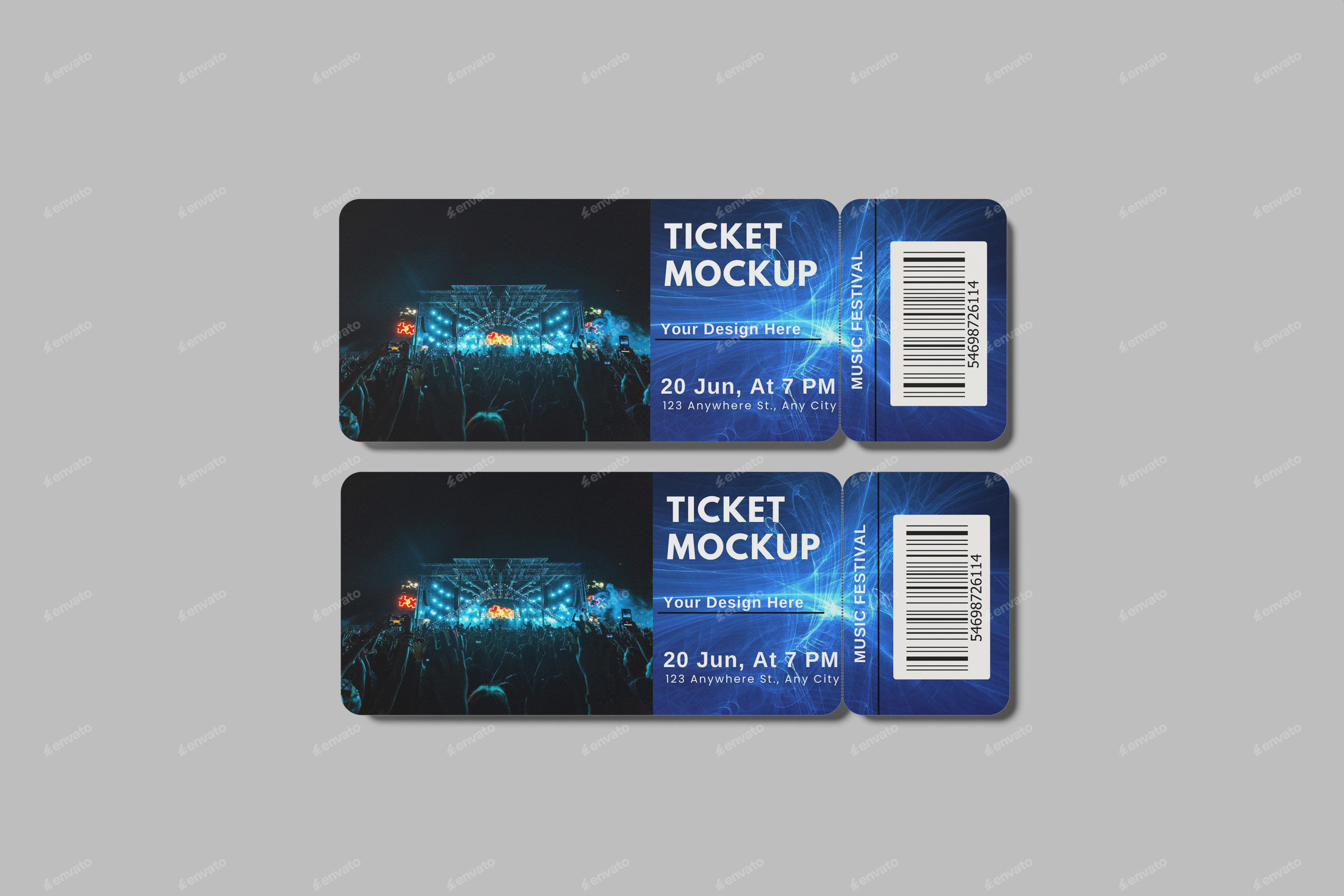 Ticket Mockup, Graphics | GraphicRiver