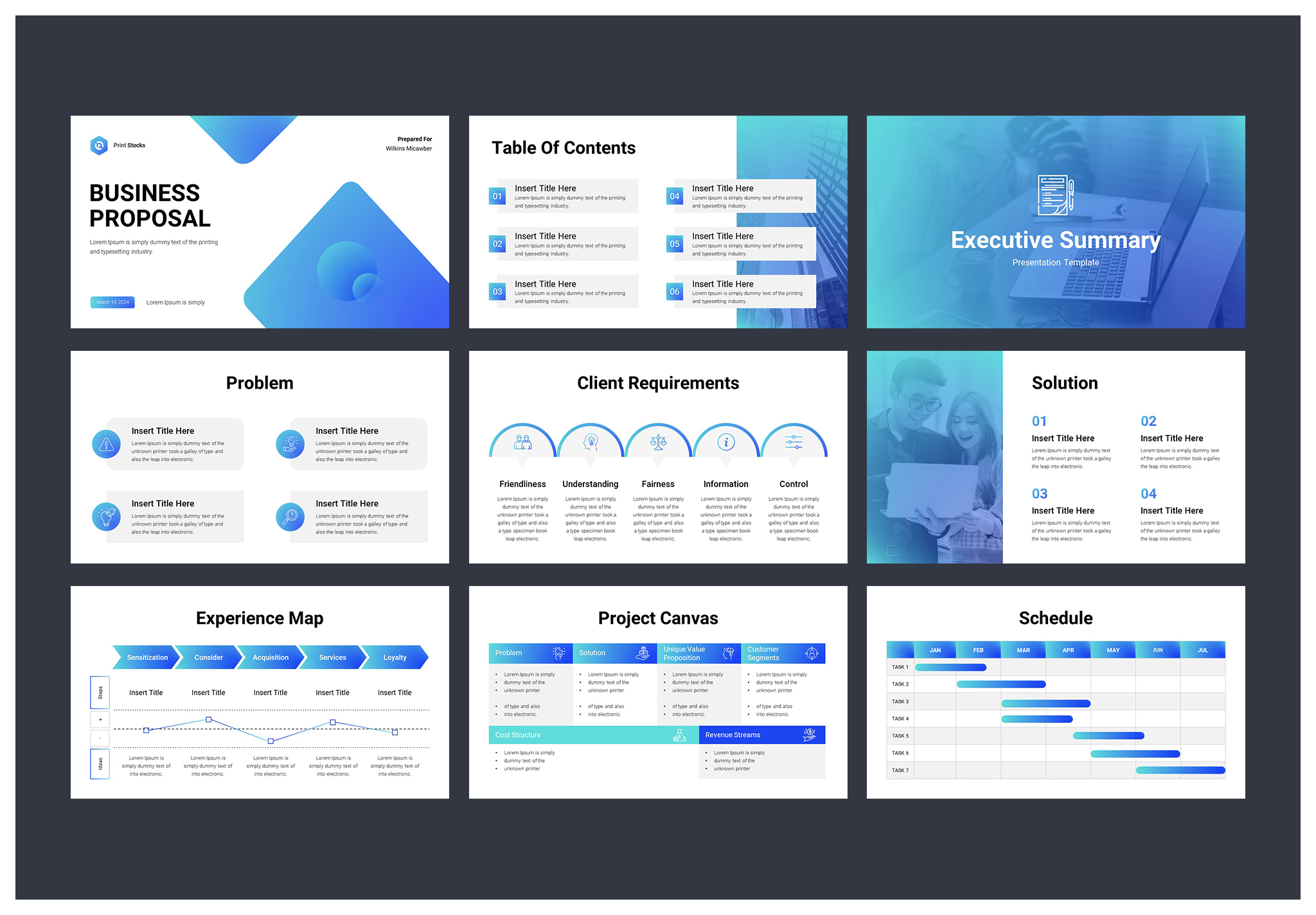 Business Proposal Google Slide Template, Presentation Templates ...
