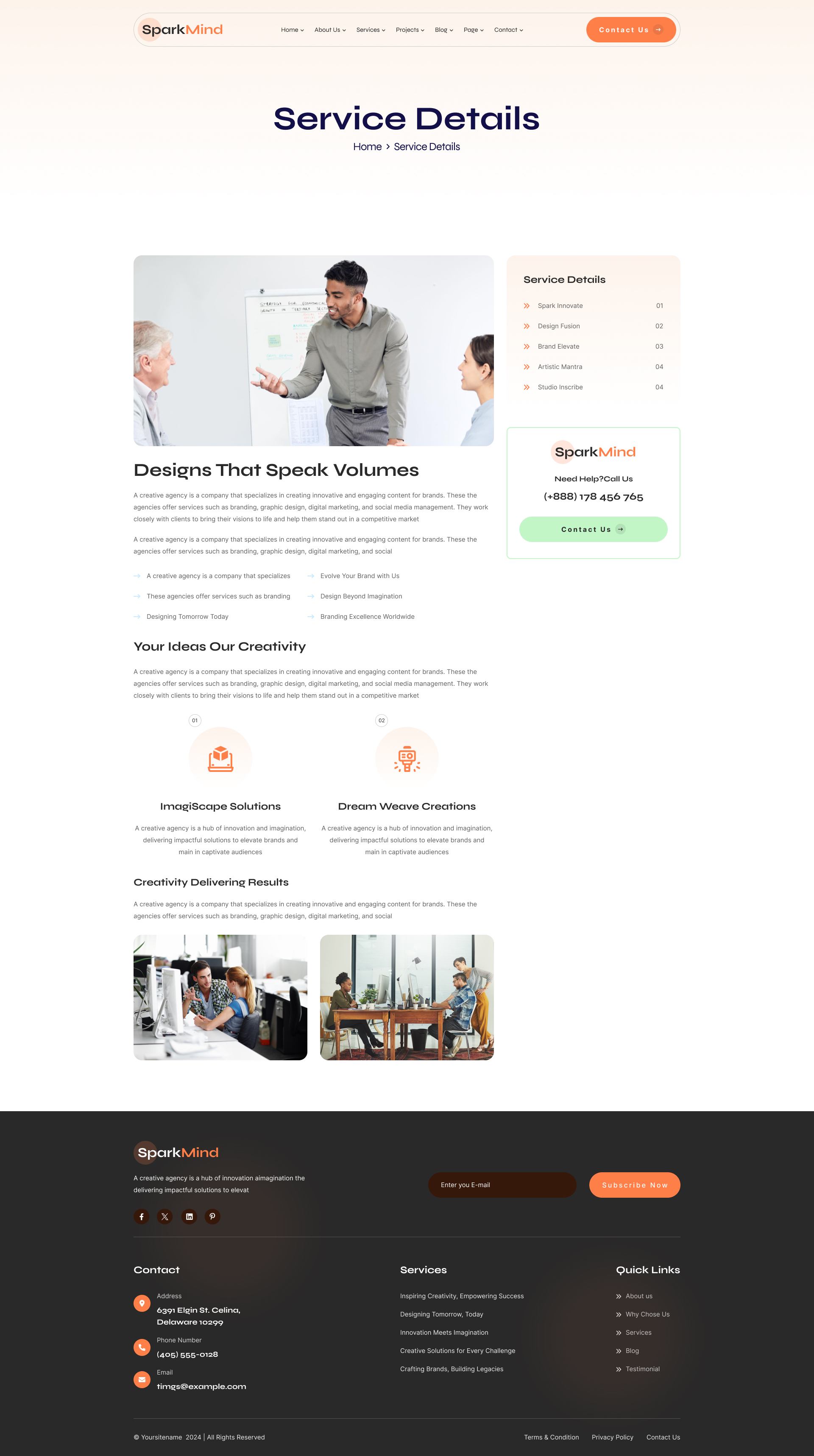 SparkMind - Creative agency Figma Template by Mugli | ThemeForest